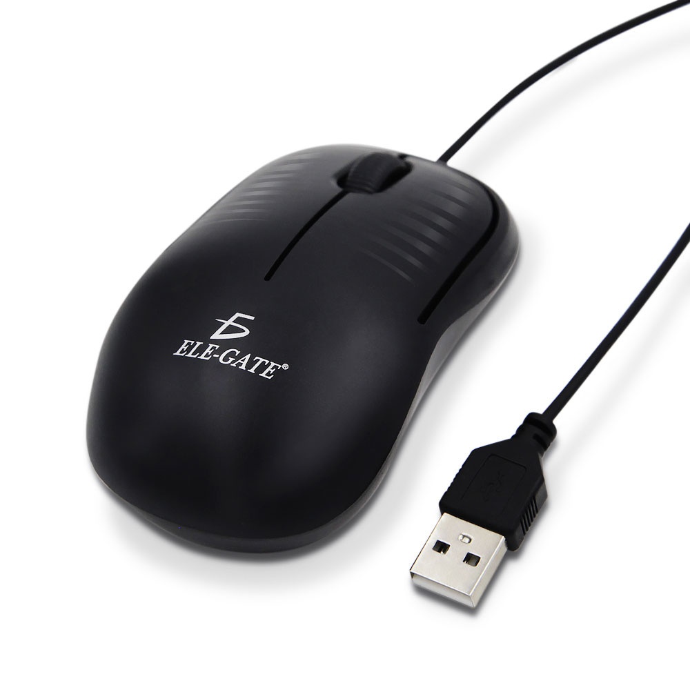 Compra Mouse ELE-GATE Óptico, Alámbrico, USB, 800DPI, Negro MO.03 ...
