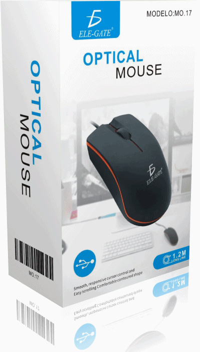 Compra Mouse Ergonómico ELE-GATE Óptico MO17, Alámbrico, 1200DPI, MO17 ...