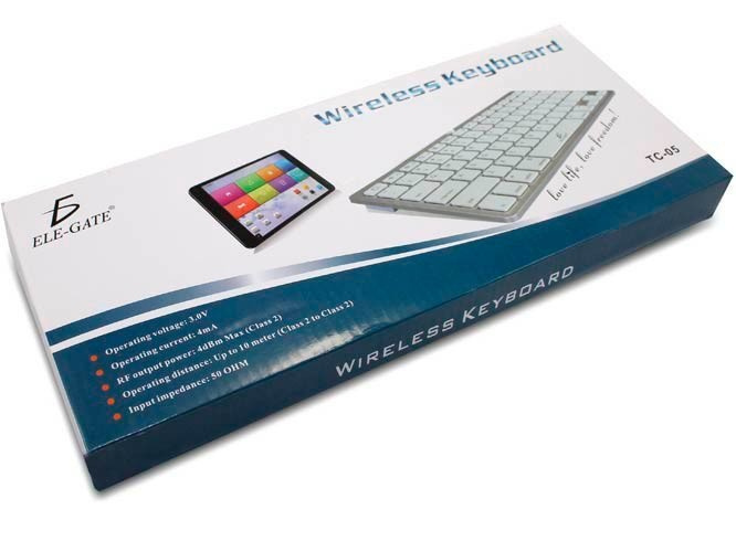 Compra Teclado ELE-GATE, Inalámbrico, Bluetooth, Plata/Blanco, TC05 ...