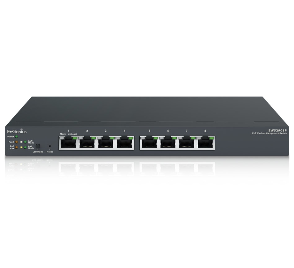 Switch EnGenius Gigabit Ethernet EWS2908P, 8 Puertos 10/100/1000Mbps ...