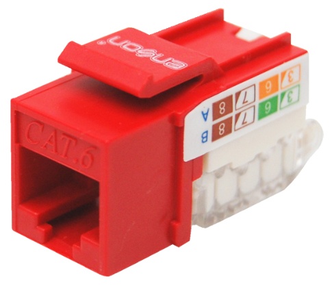 Enson Jack de Red Cat6, RJ-45, Rojo | Cyberpuerta.mx