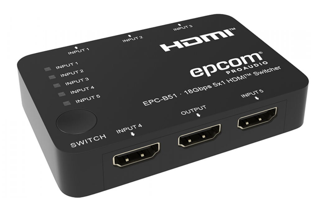 Compra Epcom Divisor Video HDMI 5x 4K 3840x2160 EPC-B51 | Cyberpuerta.mx