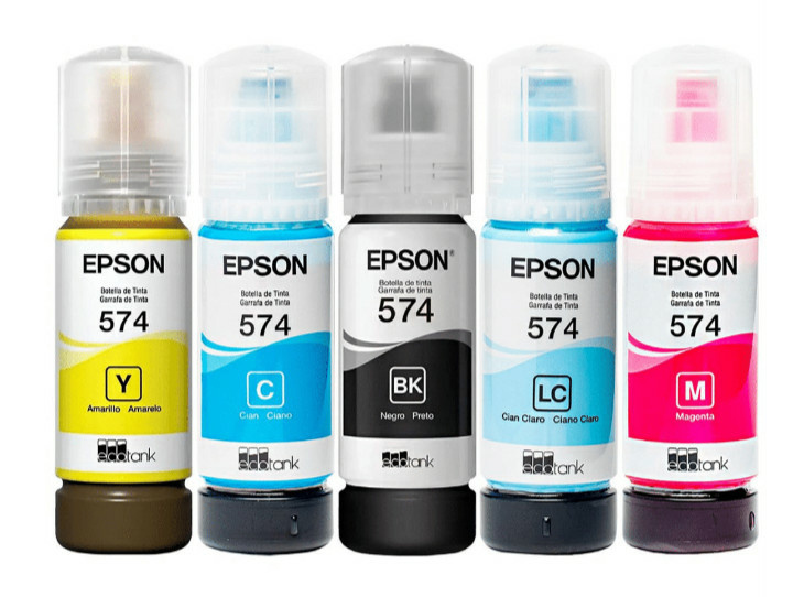 Compra Kit de Tanque de Tinta Epson T574, 70ml, 5 Botellas, T574-ACMN ...
