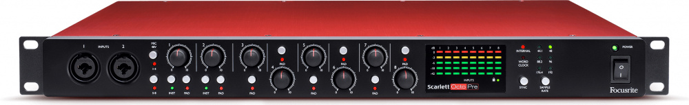 Focusrite Unidad de Expansión Scarlett OctoPre, 8x 6.3mm, 8x XLR, Rojo ...