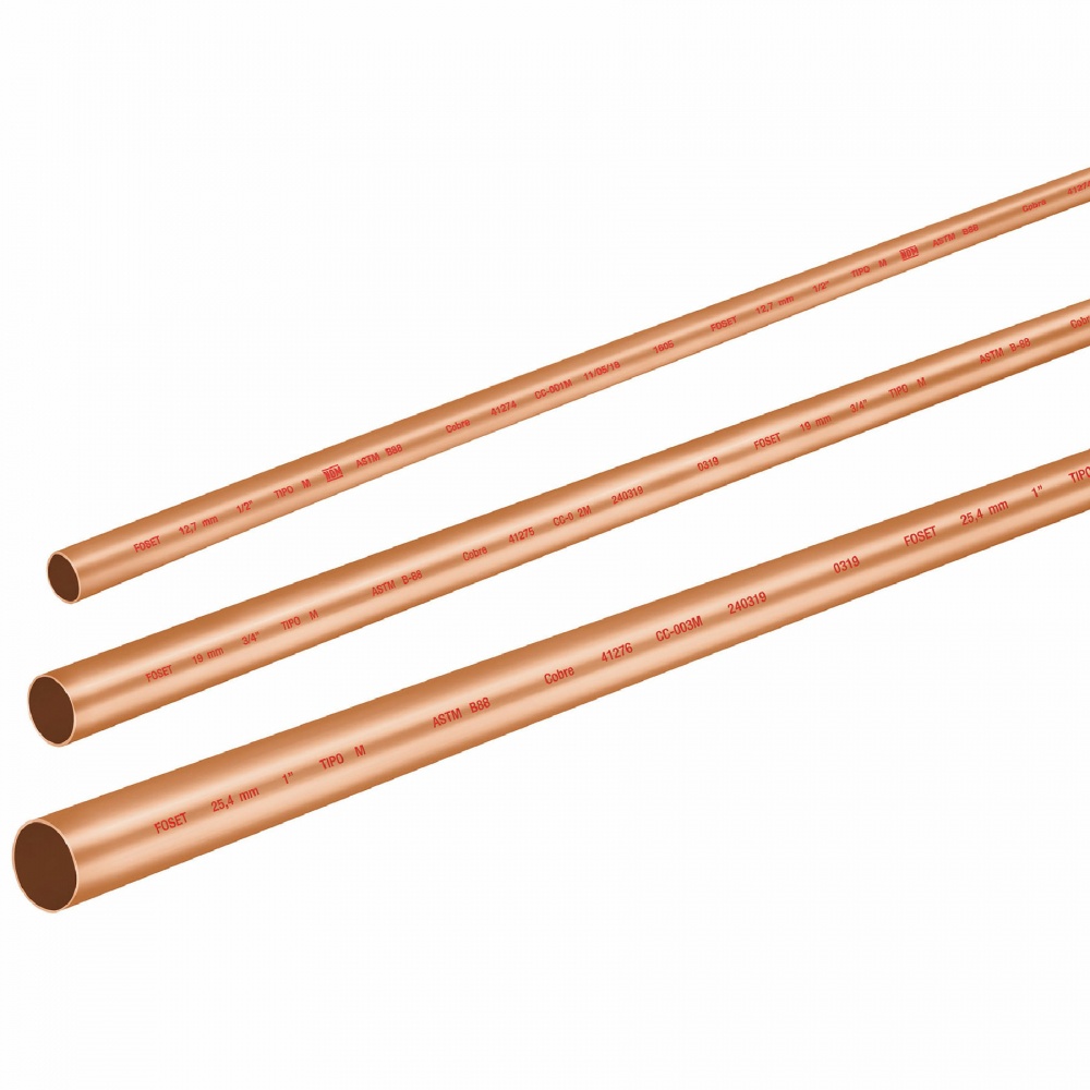 Compra Foset Tubo de Cobre "M" CC-003M 1" 3 Metros, 41276 | Cyberpuerta.mx
