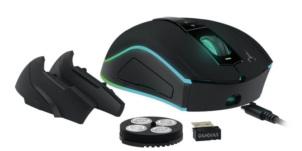 Mouse Gamer Gamdias Óptico Hades M1, Inalámbrico, USB, 10.800DPI, Negro ...