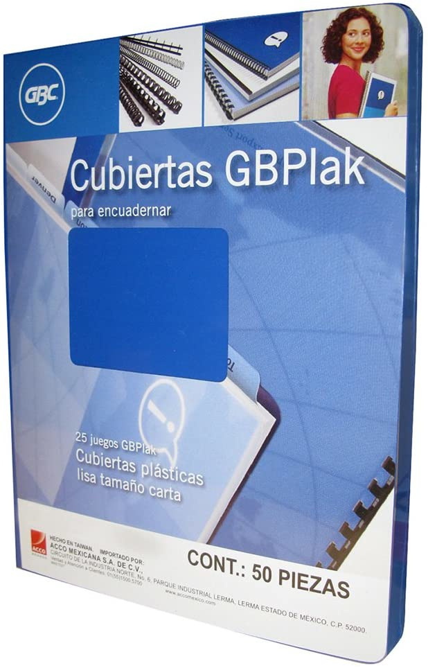Compra GBC GBPlak Lisas Cubiertas Carta Azul 50 Piezas P3545 | Cyberpuerta.mx