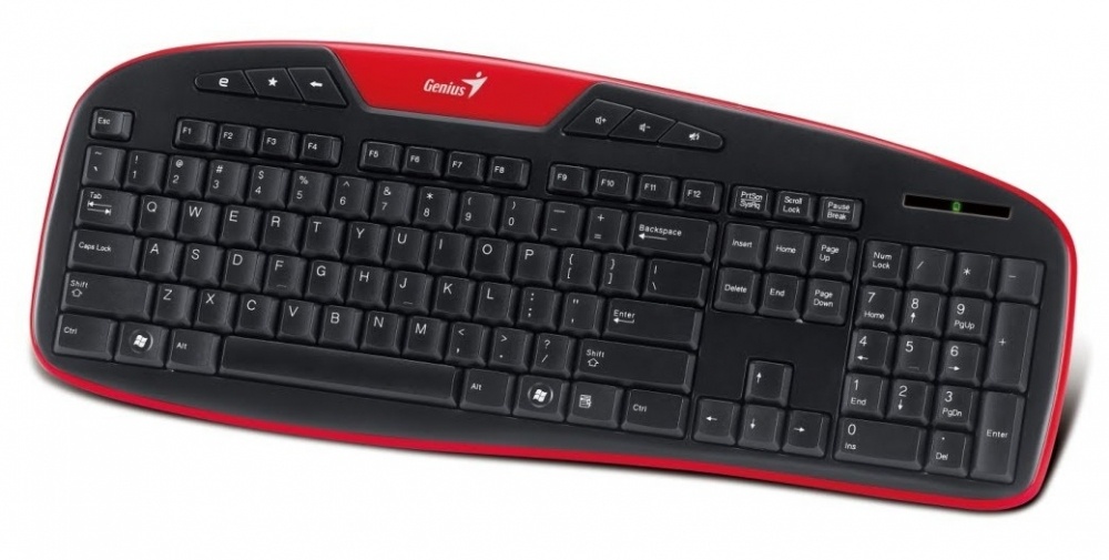 Compra Teclado Genius Multimedia KB-M205, USB, Negro/Rojo 31310465105 ...