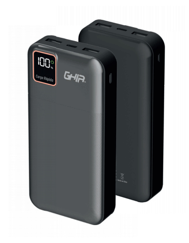 Compra Cargador Portátil Ghia, 20000mAh, Negro, GAC-242 | Cyberpuerta.mx