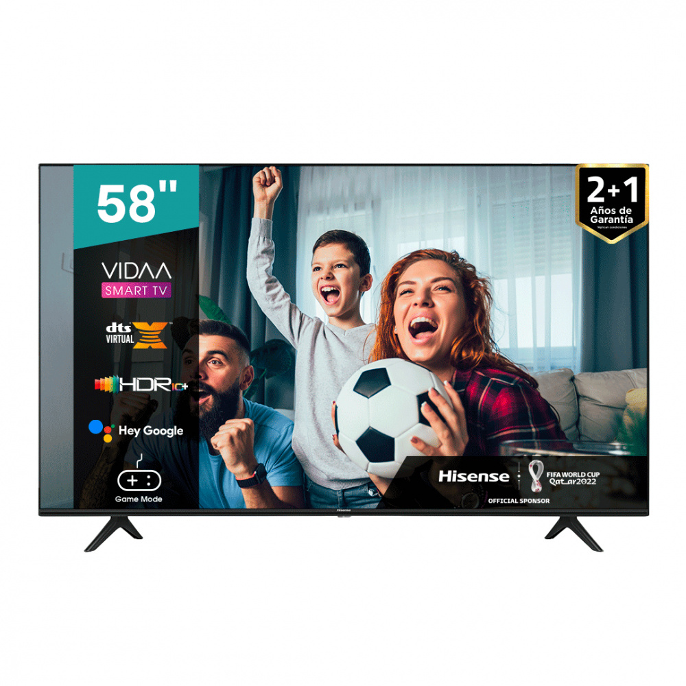 Compra Hisense Smart TV LCD 58A6HV 58" 4K Negro, 58A6HV | Cyberpuerta.mx