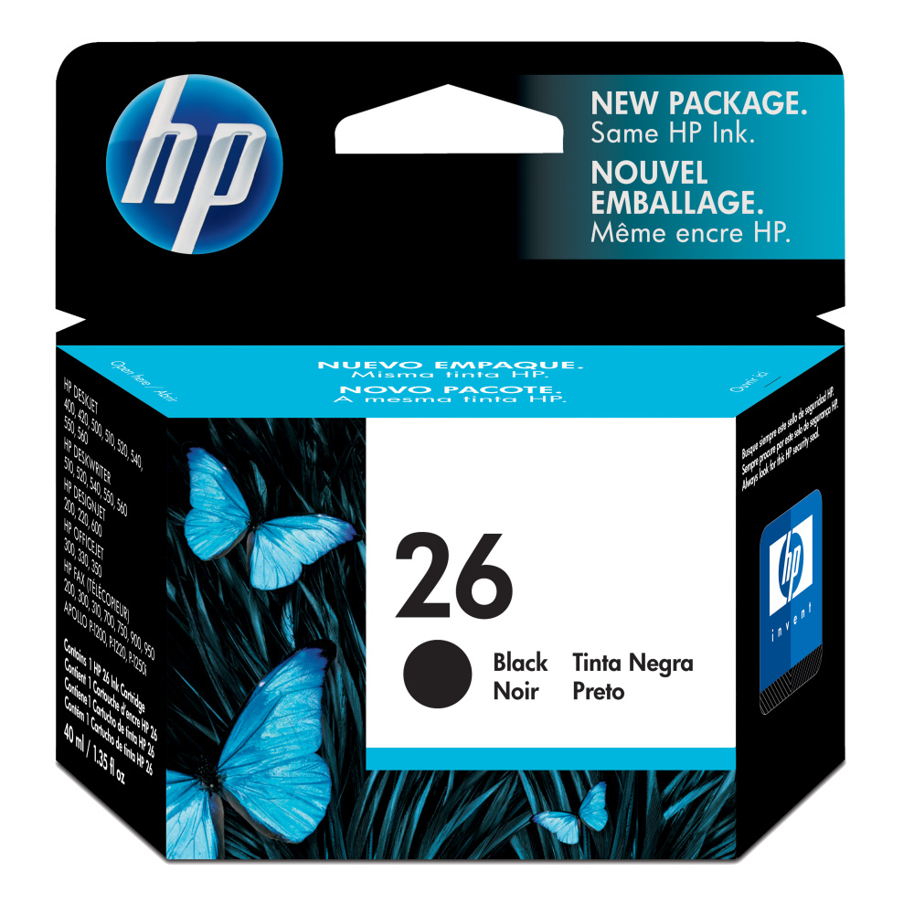 Compra Cartucho HP 26 Negro Original 790 Pág p/DesignJet 400/500, 51626A | Cyberpuerta.mx