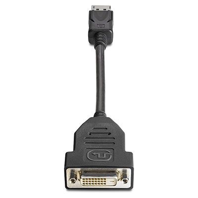 Compra HP Cable DisplayPort Macho - DVI-D Hembra, 20cm, Negro FH973AA | Cyberpuerta.mx