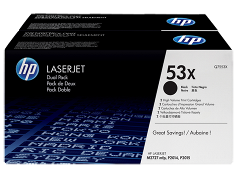 Compra Tóner HP 53X Paquete Doble Negro Original, 14000 Páginas, para ...