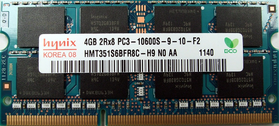 Compra Memoria RAM Hynix DDR3, 1333MHz, 4GB, Non-ECC, CL9, HMT351S6BFR8C-H9 | Cyberpuerta.mx