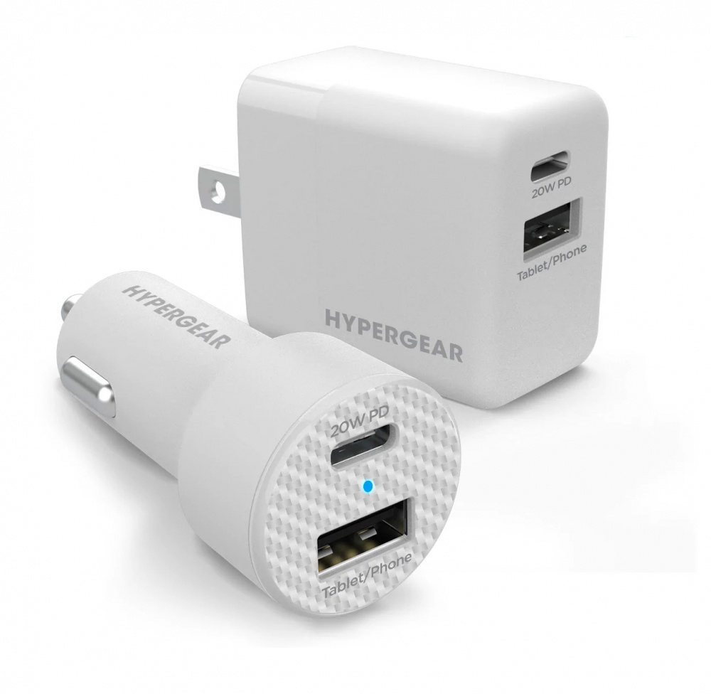 Compra Hypercel Kit Cargador de Pared/Auto 15408, 20W, USB-A, USB-C ...
