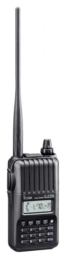 ICOM Radio Análogo Portátil de 2 Vías T70A, 302 Canales, Negro ...