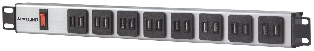 Intellinet PDU para Rack 1U 164603, 15A, 110V, 16x USB | Cyberpuerta.mx