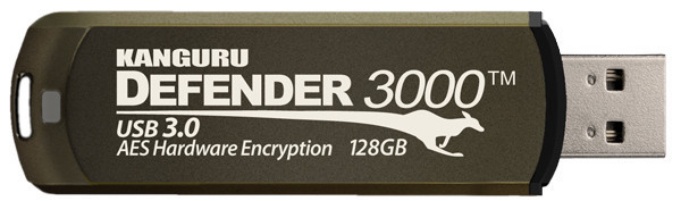 Memoria USB Kanguru Defender 3000, 64GB, USB 3.2, Marrón | Cyberpuerta.mx