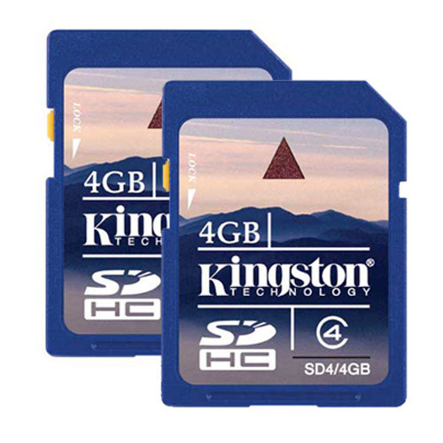 Compra Memoria Flash Kingston, 4GB SDHC, Clase 4, Twin Pack SD4/4GB-2P | Cyberpuerta.mx