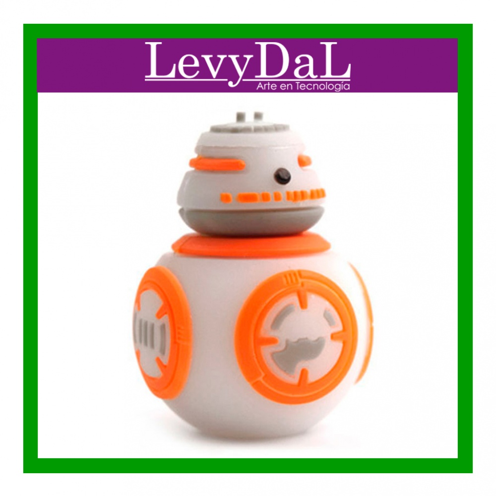 Compra Memoria USB LevyDal BB8, 16GB, USB 2.0, Blanco/Naranja, BB8 ...