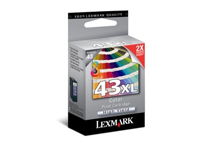 Cartucho Lexmark #43XL Color 550 Pág p/ X4850/X6550, Z1520 18Y0143 ...