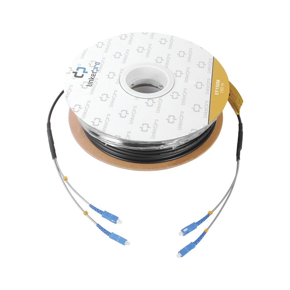 Compra LinkedPRO Cable Fibra Óptica 2x SC Macho, 150m, Negro, EF-150M ...