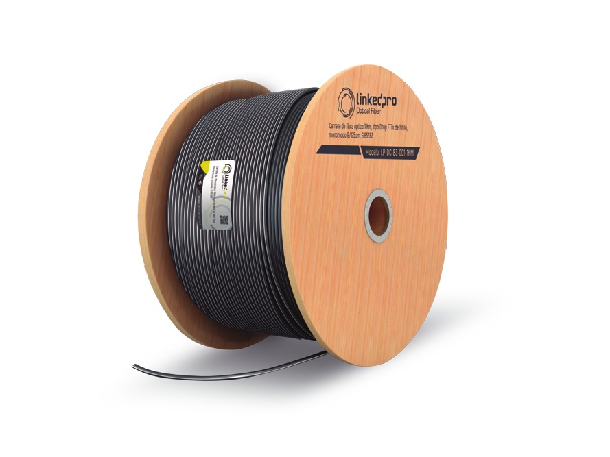 LinkedPRO Bobina de Cable Fibra Óptica de 1 Hilo, Monomodo, 9/125um ...