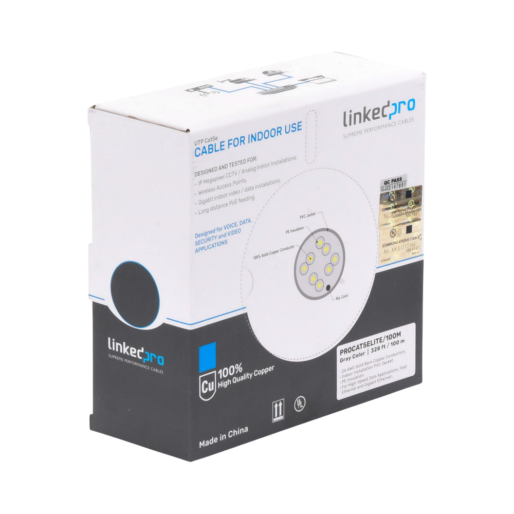 Compra LinkedPRO Cable Ethernet Cat5e UTP 100m PRO-CAT-5E-LITE/100M ...