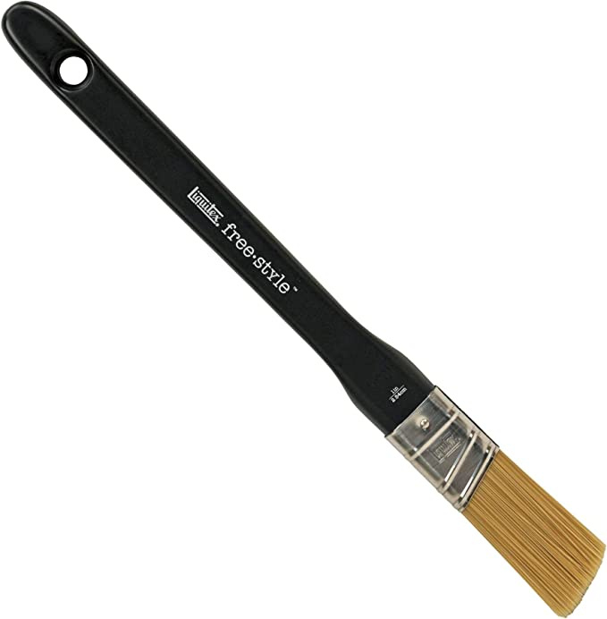 Liquitex Brocha Angular Free Style, Pelo Sintético, 1", 1 Pieza, para ...