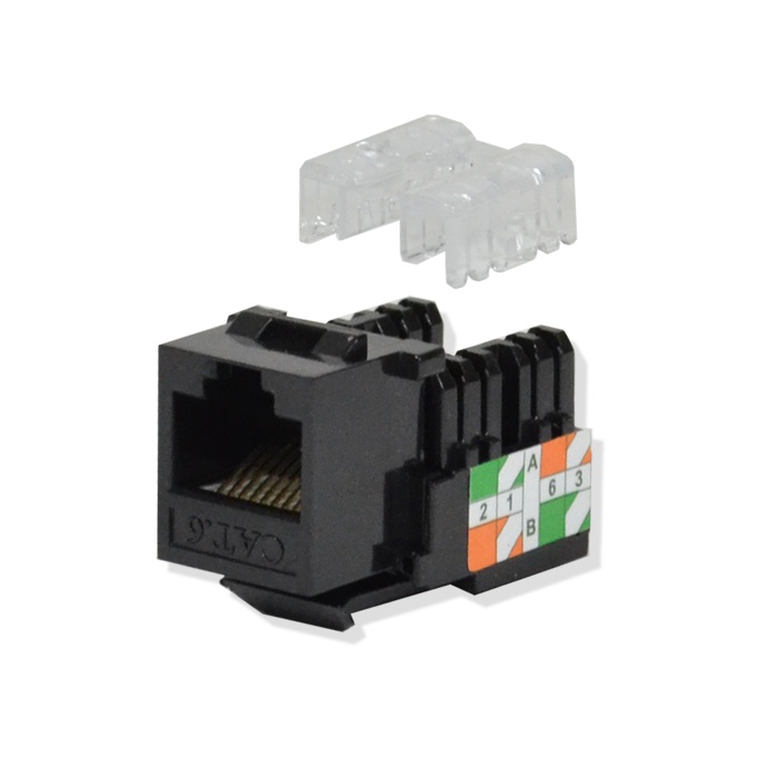 Compra Logico Jack de Red Cat6, RJ-45, Negro, KJ6224 | Cyberpuerta.mx