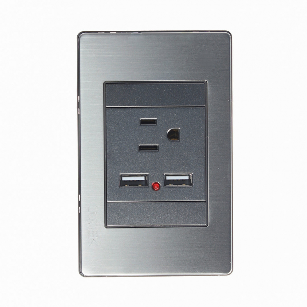 Compra Lucek Tomacorriente, 1 Enchufe + 2x USB-A, 110 - 250V, 16A, BP05-M/A | Cyberpuerta.mx