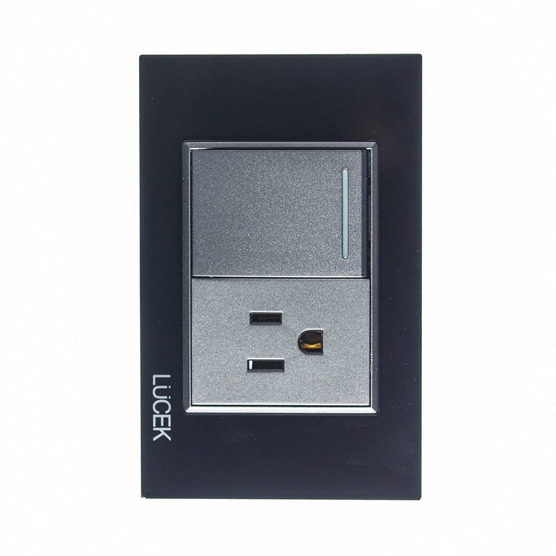 Compra Lucek Tomacorriente BP07-KN, 1 Enchufe + 1 Apagador, BP07-KN | Cyberpuerta.mx