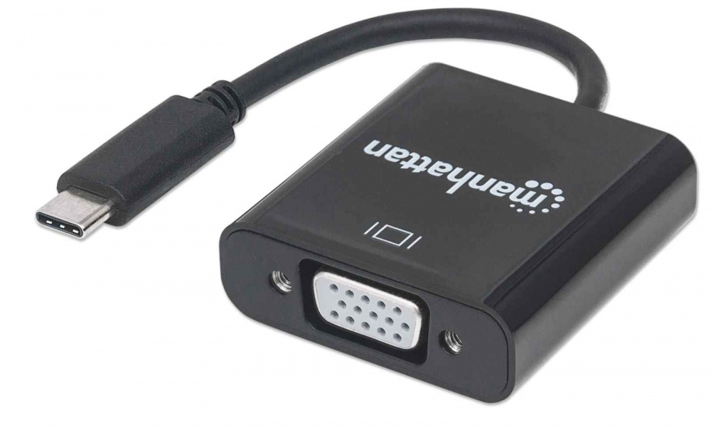 Compra Manhattan Adaptador USB-C 3.1 Macho - VGA Hembra, Negro, 151771 ...