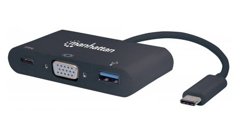 Compra Manhattan Adaptador USB-C Macho a VGA Hembra Negro | Cyberpuerta.mx