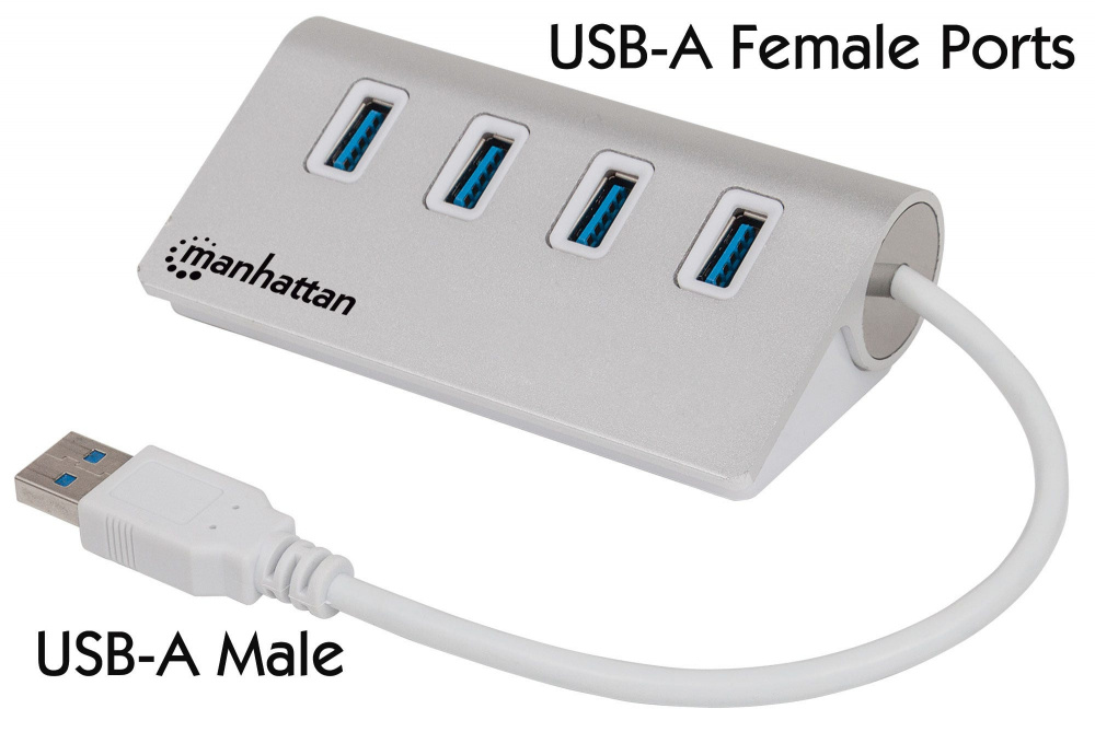 Manhattan Hub USB A 3.1 163767, 4 Puertos, 5000 Mbit/s, Blanco, 163767 ...