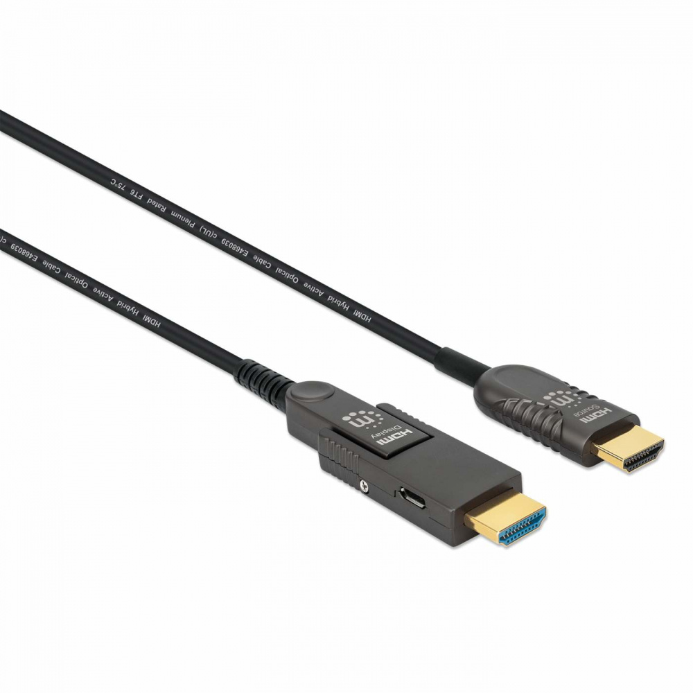 Manhattan Cable Óptico Activo HDMI Macho - HDMI Macho con conector ...