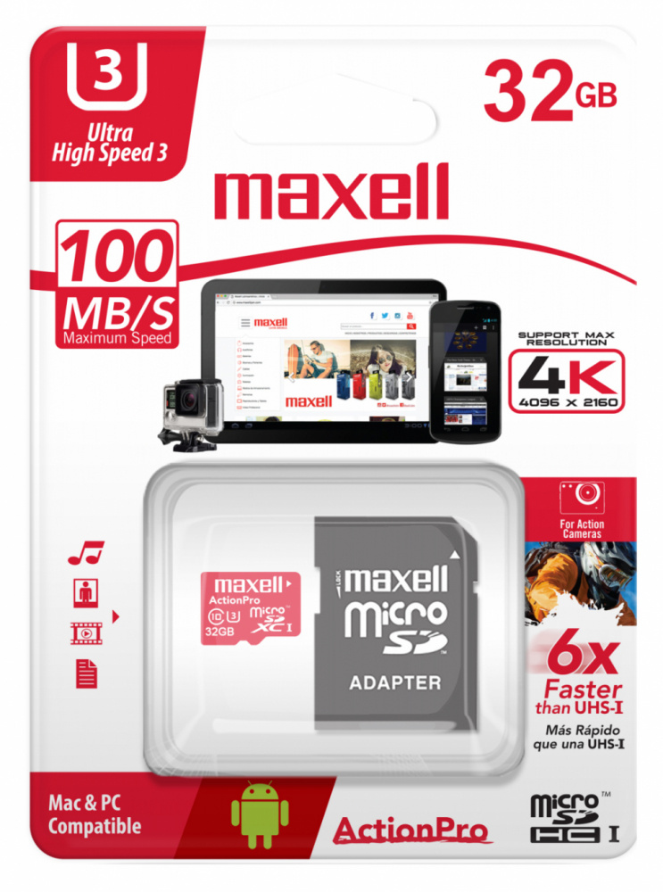 Compra Memoria Flash Maxell, 332GB MicroSD UHS-I Clase 10, 346306 ...
