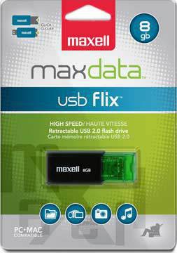 Compra Memoria USB Maxell Flix, 8GB, USB 2.0, Negro 503803 | Cyberpuerta.mx