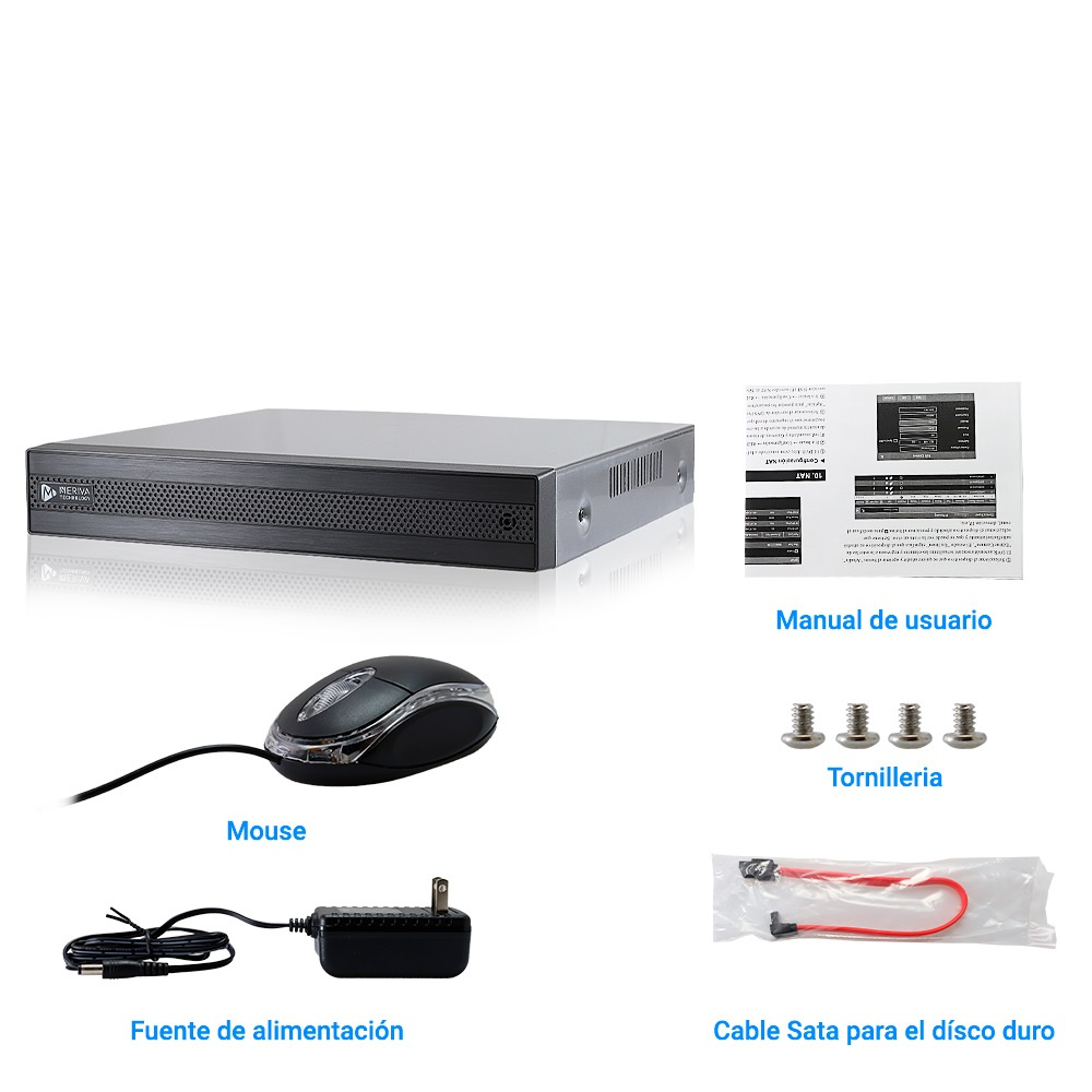 Meriva Technology DVR de 4 Canales + 2 Canales IP MXVR-5104, máx. 10TB ...