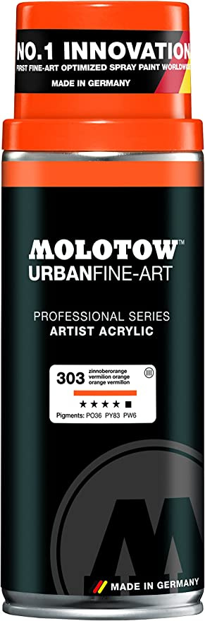 Compra Molotow Spray Acrílico Urbanfine-Art 400ml, Naranja Bermellón ...