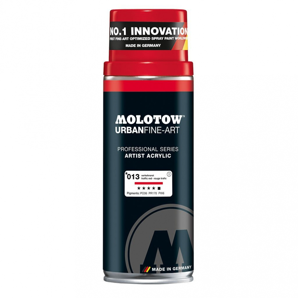 Compra Molotow Spray URBANFINE-ART, 400ml, Mate, Rojo Tráfico ...