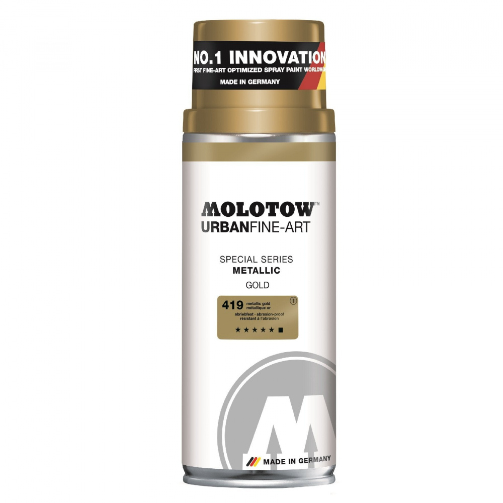 Molotow Spray Acrílico URBANFINE-ART, 400ml, Oro Metálico | Cyberpuerta.mx