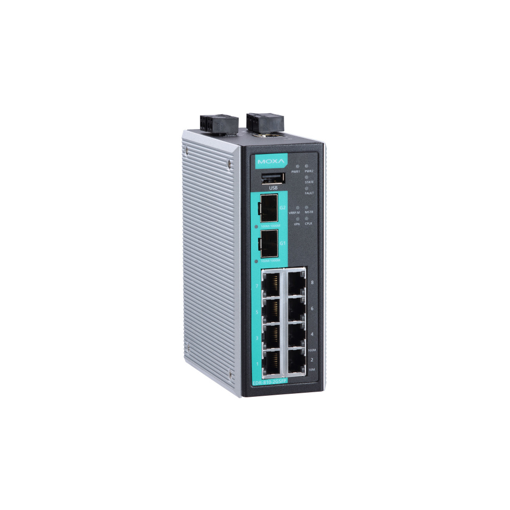 Compra Router Moxa Gigabit Ethernet Firewall 8x RJ-45, EDR-810-VPN-2GSFP-T | Cyberpuerta.mx