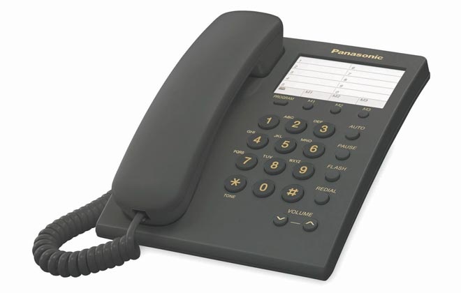 Compra Panasonic Teléfono Básico KX-TS550, Alámbrico, Negro, KX-TS550MEB | Cyberpuerta.mx