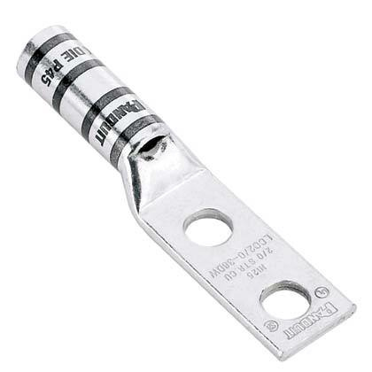 Panduit Terminal para Cable LCC4/0-12W-X, 2 Orificios 1/2", Plata, 10 ...