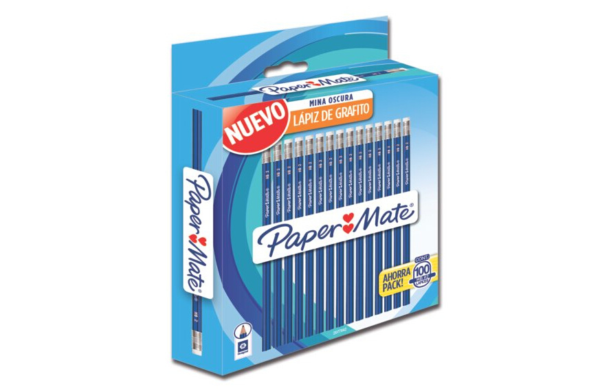 Compra Paper Mate Lápiz Grafito, HB2, Negro, Paquete de 100pz, 2077842 | Cyberpuerta.mx