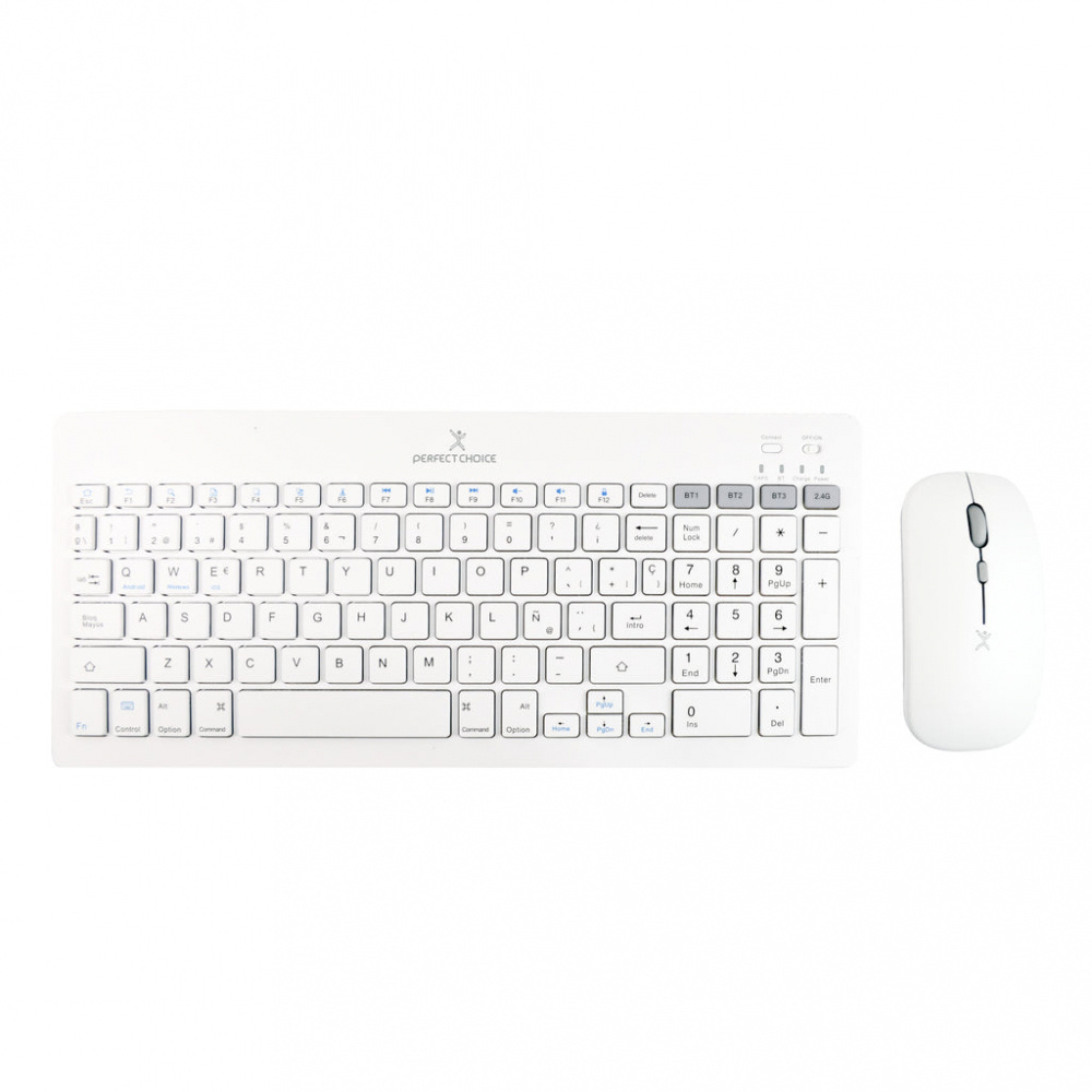 Compra Perfect Choice Kit Teclado y Mouse Inalámbrico Blanco ...