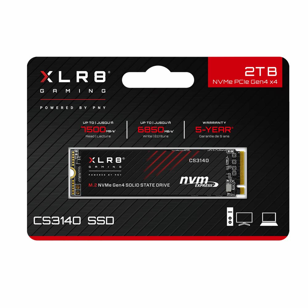 Compra SSD PNY CS3140 NVMe 2TB PCI Express 4.0 M.2 M280CS3140-2TB-CL | Cyberpuerta.mx