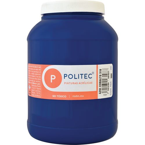 Compra Politec Pintura Acrílica Mate Línea 300, 1000ml, Azul, 7501230031077 | Cyberpuerta.mx