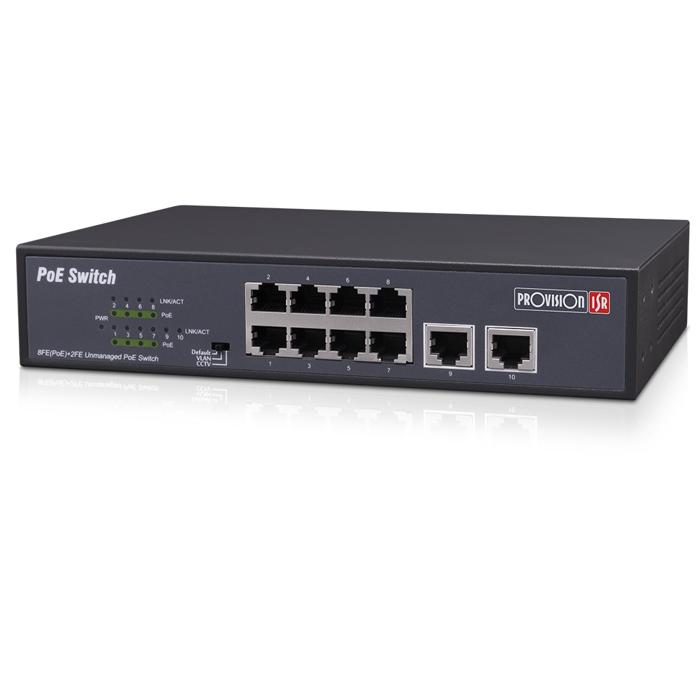 Switch Provision-ISR Fast Ethernet PoES-08120C+2I, 8 Puertos 10/100Mbps ...